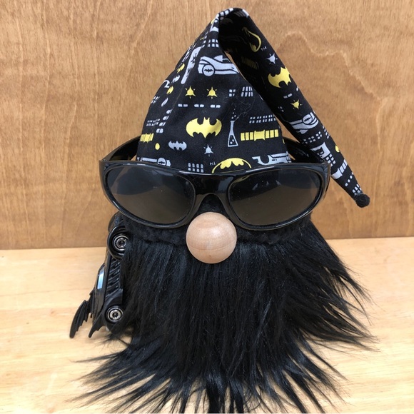 Accents | Bat Gnome Wings Bat Man Black Yellow Super Hero Batmobile Hot ...